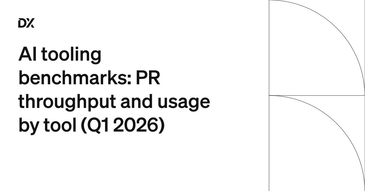 AI tooling benchmarks: PR throughput and usage by tool (Q1 2026)