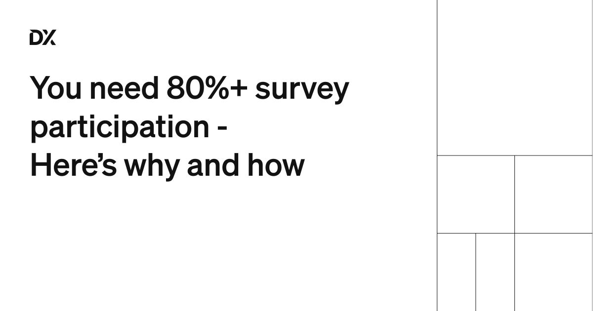 You need 80%+ survey participation - Here’s why and how