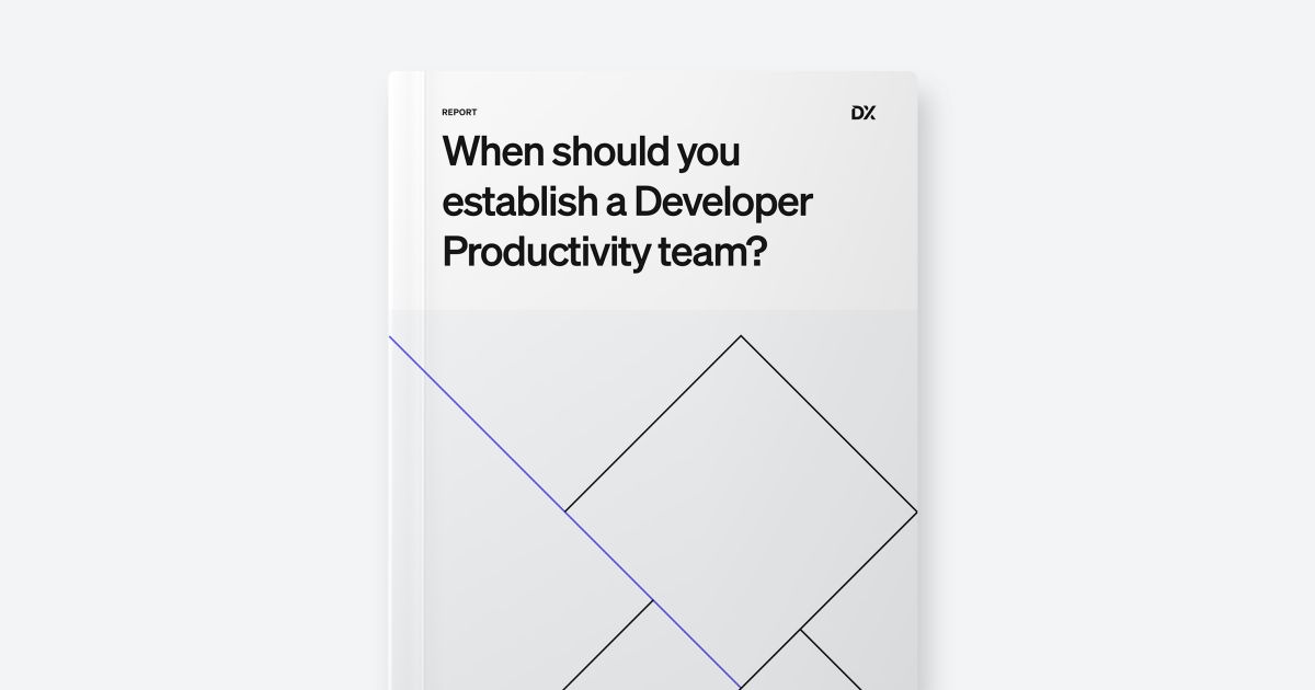 When should you establish a Developer Productivity team?