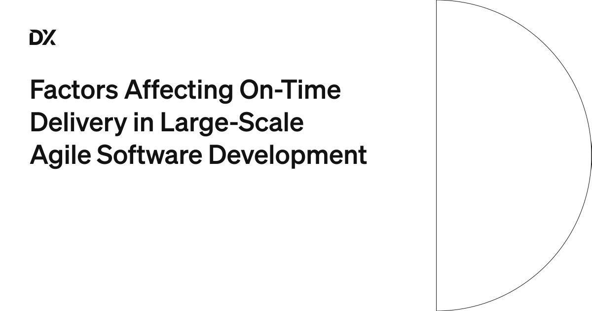 Factors Affecting On Time Delivery In Large Scale Agile Software Development