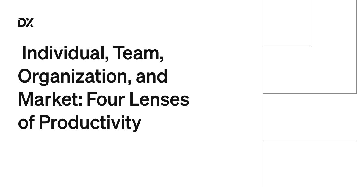 Individual, Team, Organization, and Market: Four Lenses of Productivity
